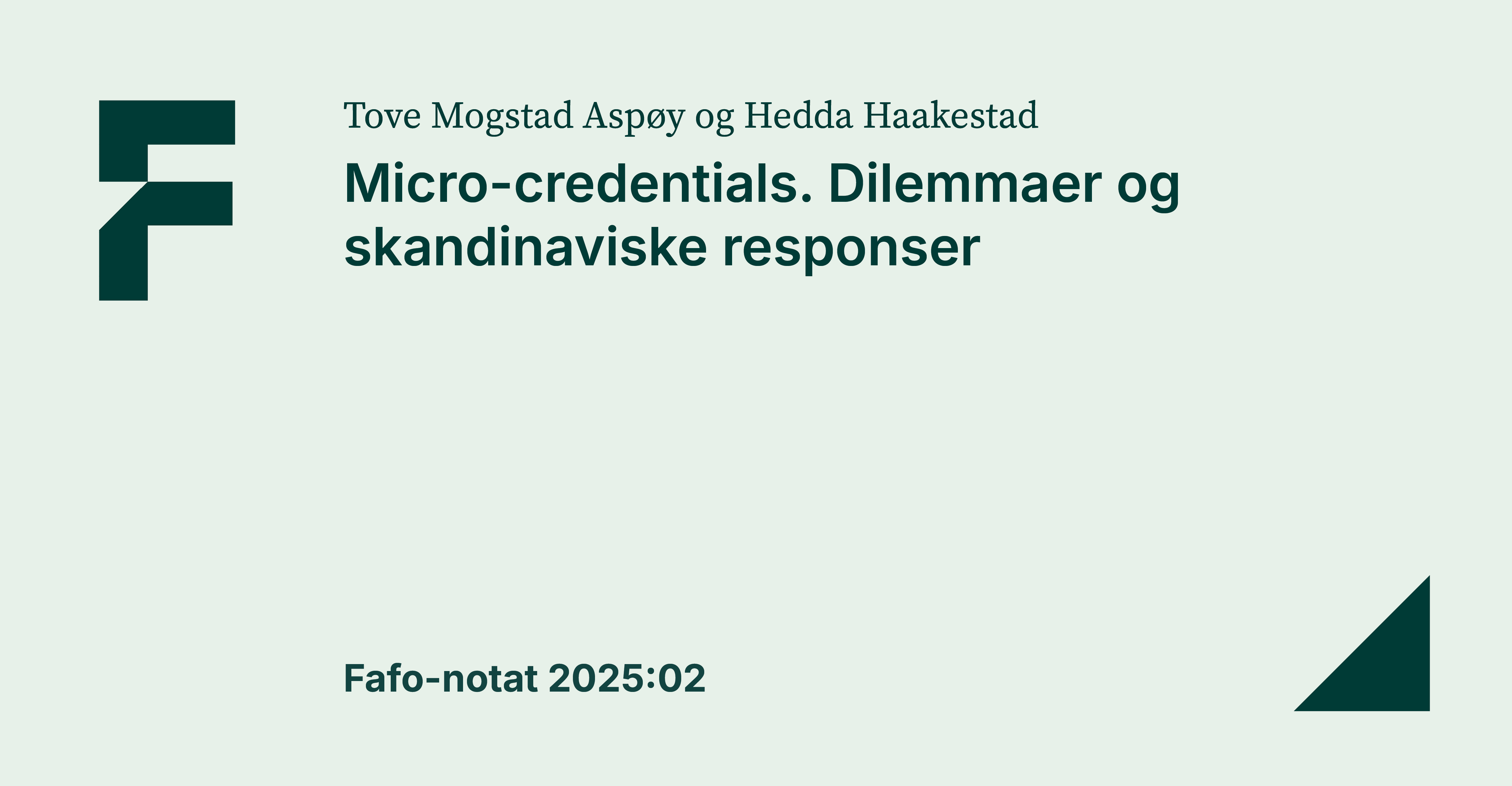 Micro-credentials. Dilemmaer og skandinaviske responser